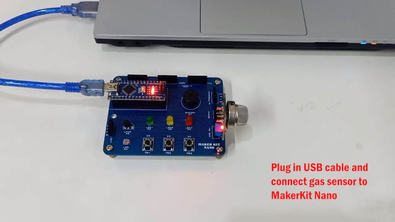 Tutorial Gas Sensor | Maker Kit @ ThinkerSpace